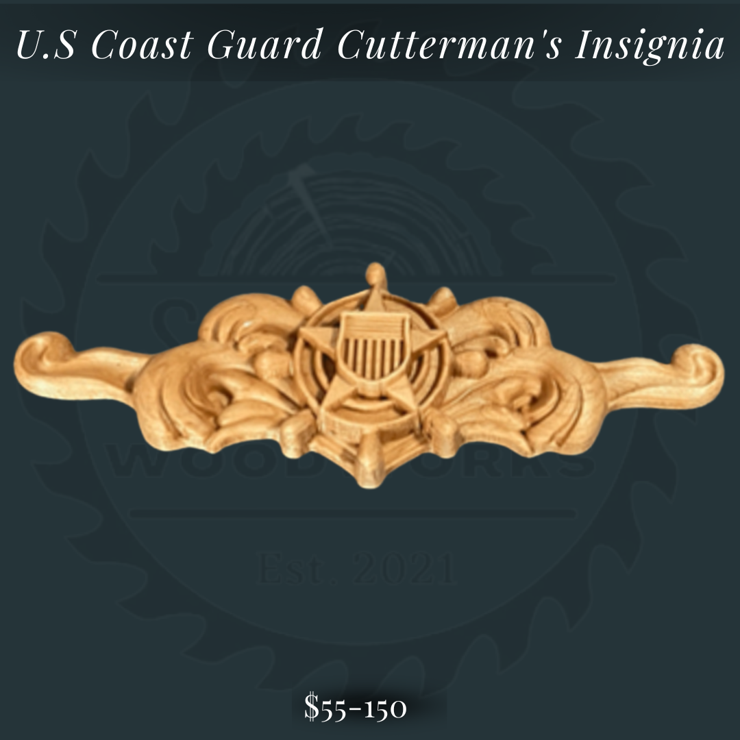 US Coast Guard Cutterman’s Insignia | Handmade | Solid Maple | Serenity ...